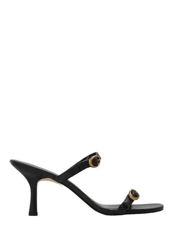 Michael Kors Open-toe High-heeled Sandals With Buckle Detail - Black