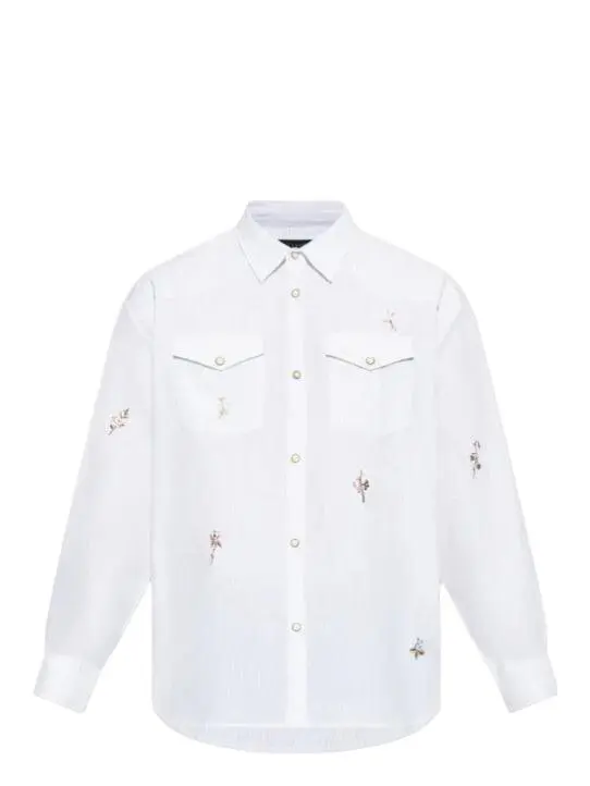 ALLSAINTS Floral Embroidered Shirt - No