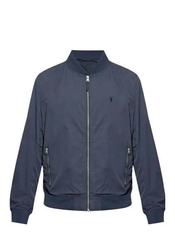 ALLSAINTS Logo-embroidered Bomber Jacket - Blue