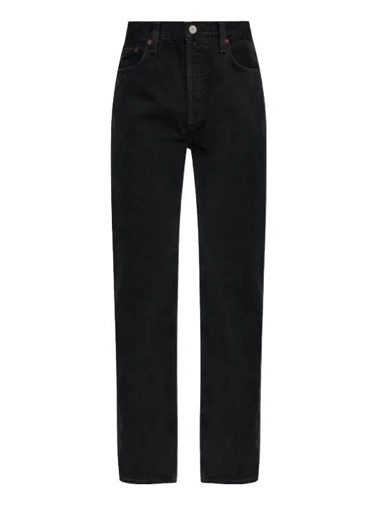 AGOLDE High-rise Straight Jeans - Black