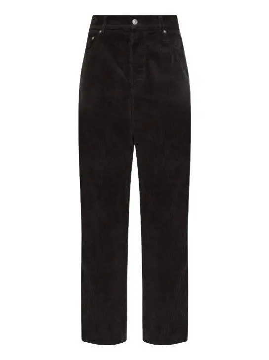 A.p.c. Casual Corduroy Trousers With Multiple Pockets - Grey