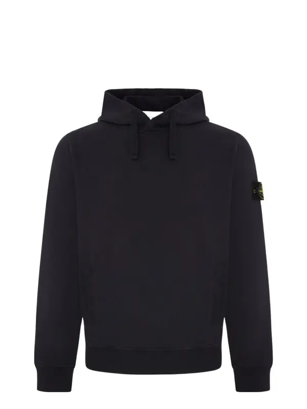 Stone Island Long-sleeve Hooded Sweatshirt - Black