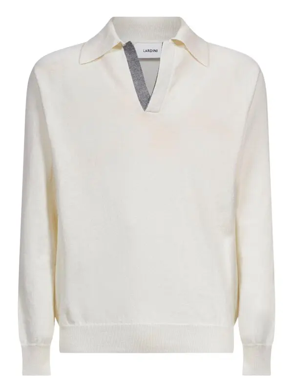 LARDINI Contrast-trim Raglan-sleeve Sweater - No