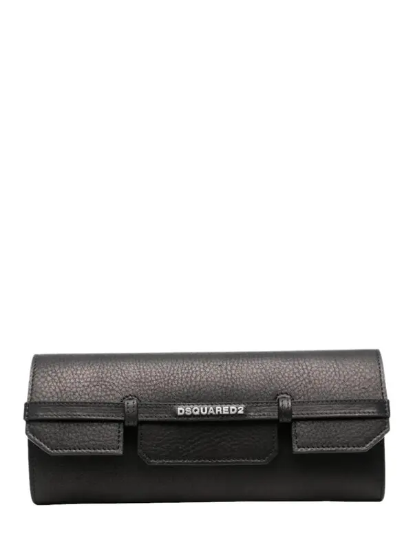 Dsquared2 Logo-appliqué Clutch Bag - Black