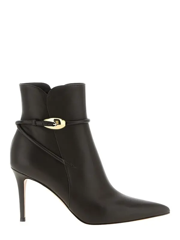 GIANVITO ROSSI Jungle Mamba Stiletto Ankle Boots - Brown