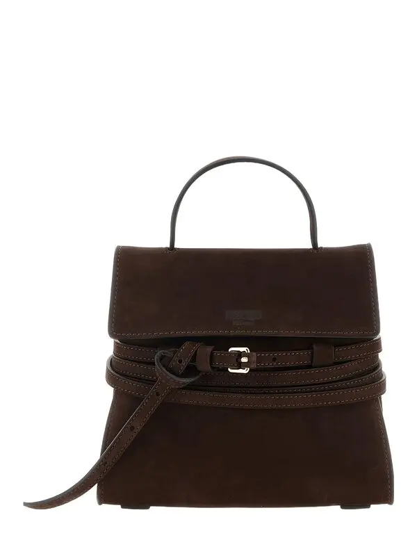 Moschino Tie Me Shoulder Bag - Brown
