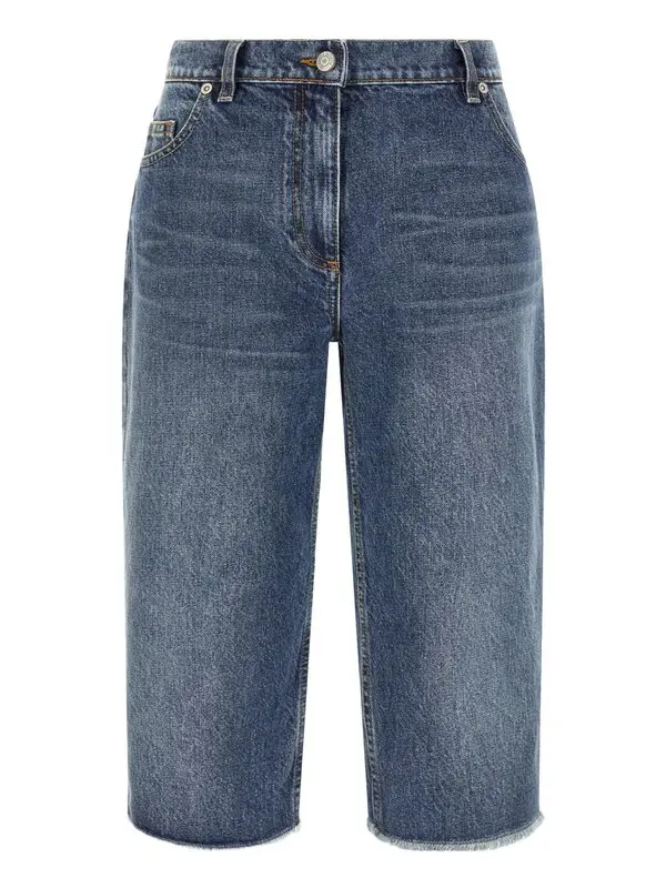 Magda Butrym Cropped Capri Jeans - Blue