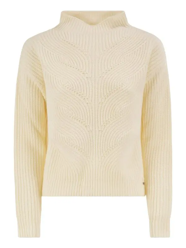 Herno Long-sleeved Sweater With Mock Neck And Crossover V-neckline - No