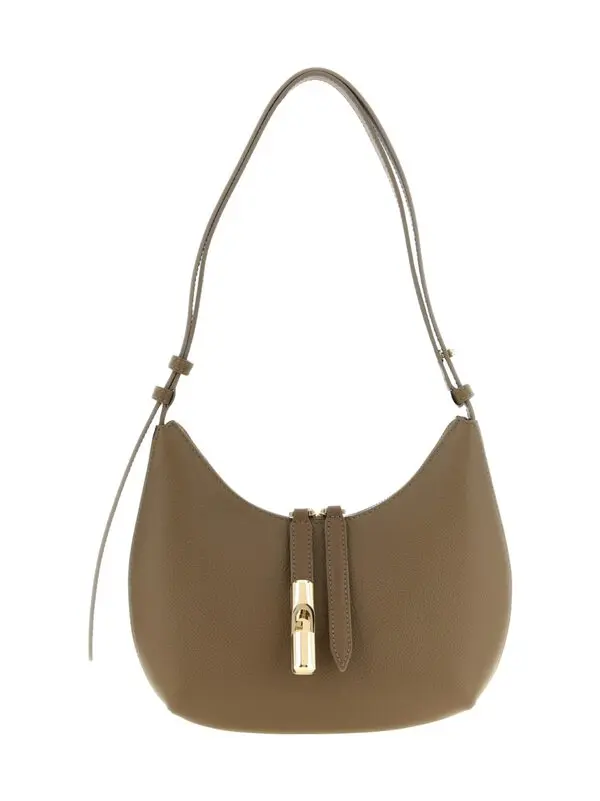 Furla Goccia Crescent Shoulder Bag - Beige