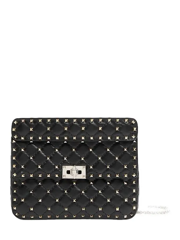 Valentino Garavani Medium Studded Leather Shoulder Bag - Black