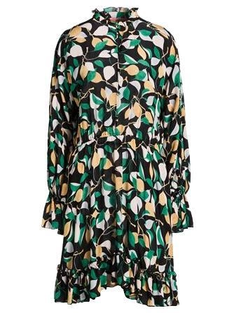 La DoubleJ Floral Print Silk Midi Dress - Black