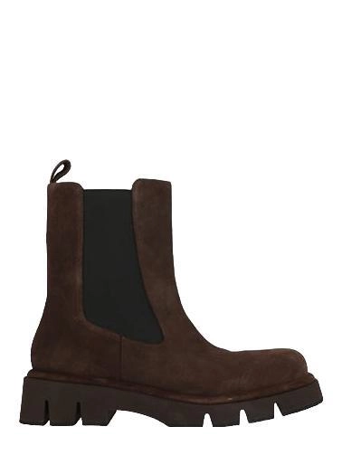 PALOMA BARCELO Suede Chelsea Boots With Block Heel - Brown