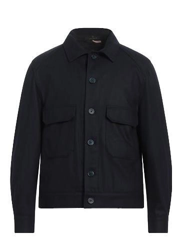 SANTANIELLO Jacket Midnight Size Wool, Polyamide, Cashmere, Elastane - Blue