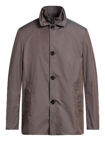 MOORER Chocolate Polyester Casual Jacket With Concealed Hood - Brown