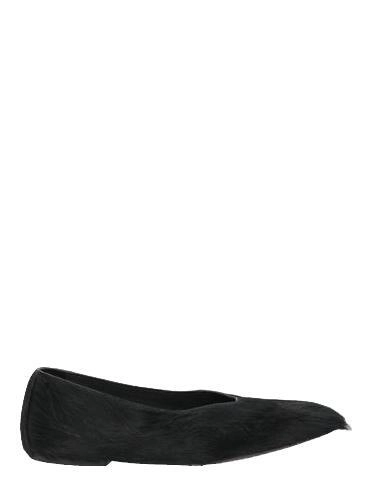 Rick Owens Calf Hair Ballet Flats - Black