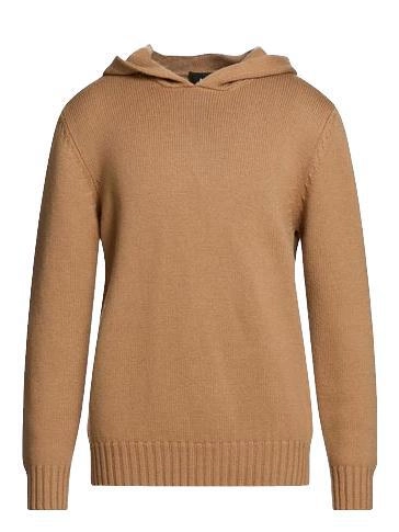 Alpha Studio Wool Hooded Sweater - Camel