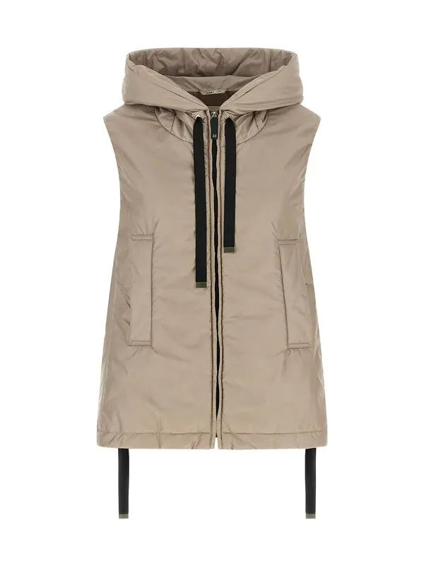 Max Mara Greengo' Sleeveless Hooded Vest - Cream