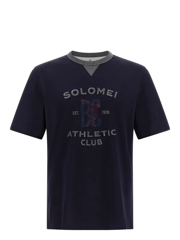Brunello Cucinelli Solomei Athletic Club' T-shirt - Blue