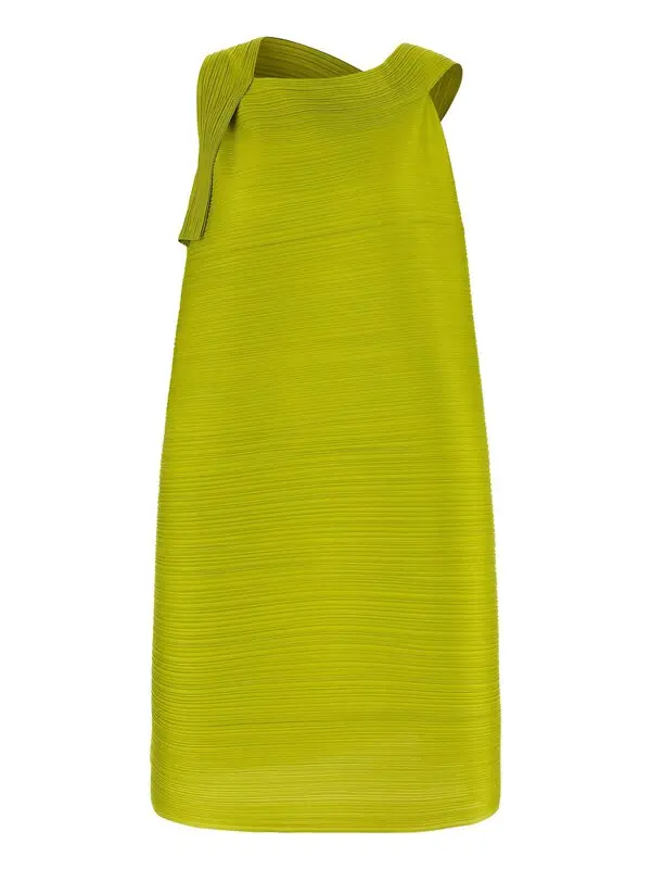 Issey Miyake Bouncy Basket Midi Dress - Green