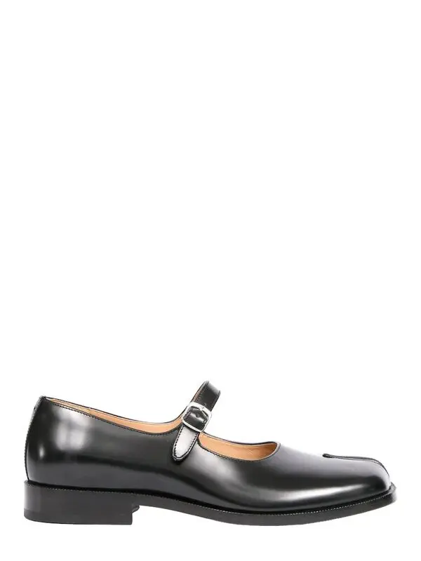 MAISON MARGIELA Calf Leather Tabi Mary Jane Loafers - Black