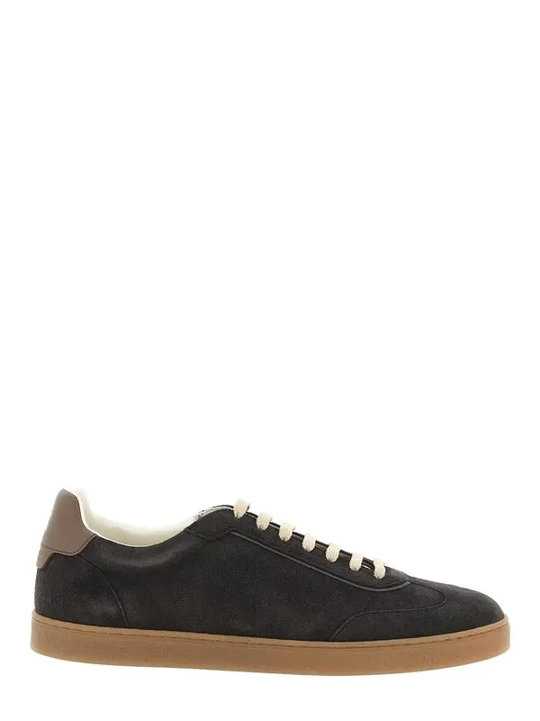 Brunello Cucinelli Suede Low-top Sneakers - Gray