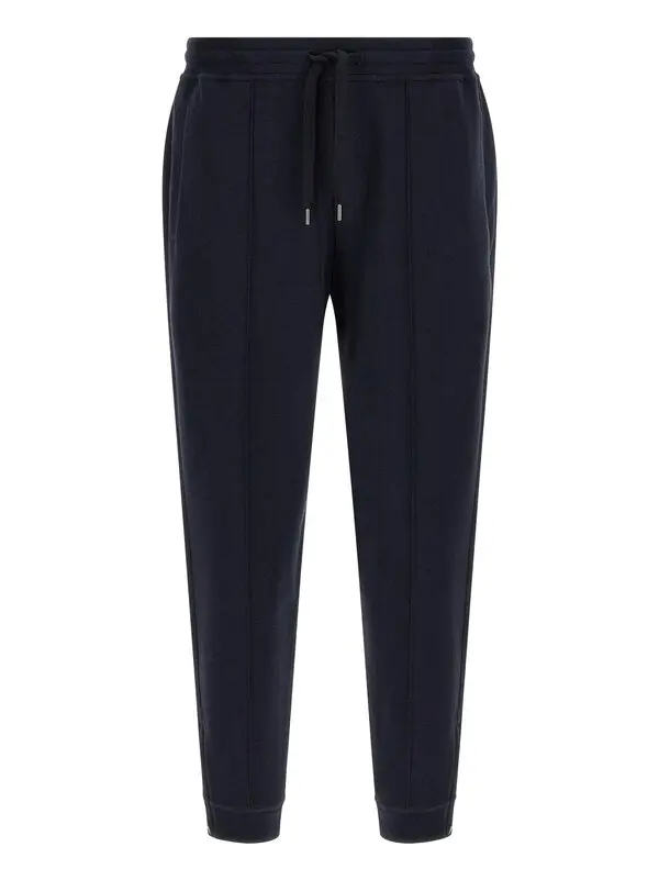 Brunello Cucinelli Cotton, Cashmere And Silk Joggers - Blue
