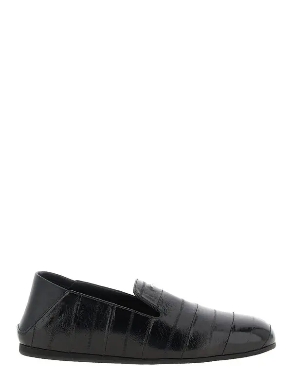 GIUSEPPE ZANOTTI Rupert 10' Eel Leather Loafers - Black