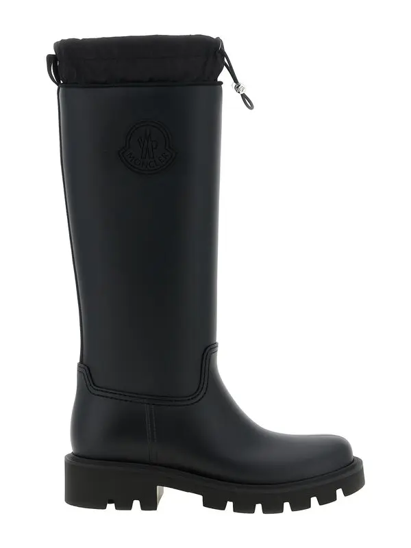 Moncler Kickstream Knee-high Rubber Boots - Black