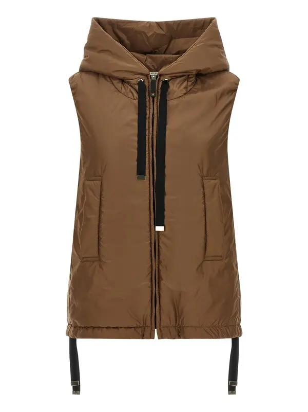 Max Mara Sleeveless Padded Vest - Brown