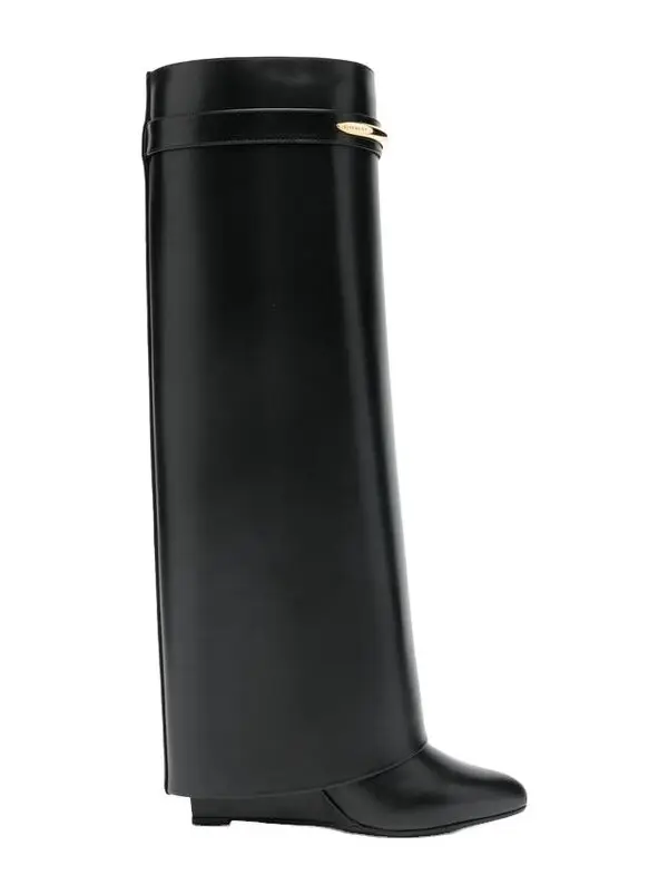 Givenchy Knee-high Wedge Heel Boots - Black