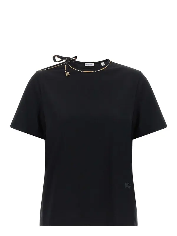 Burberry Frankie Bow" Cotton T-shirt - Black