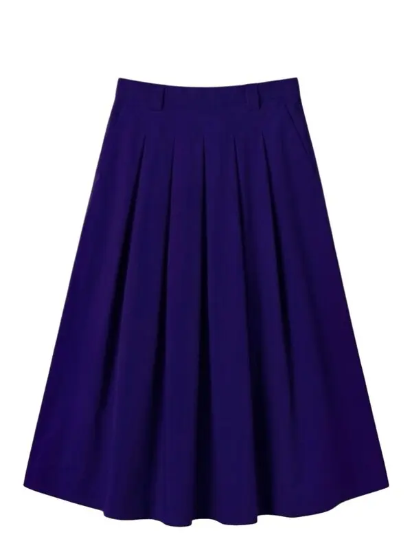 LOUCHE Alexia Recycled Cotton Midaxi Skirt - Blue