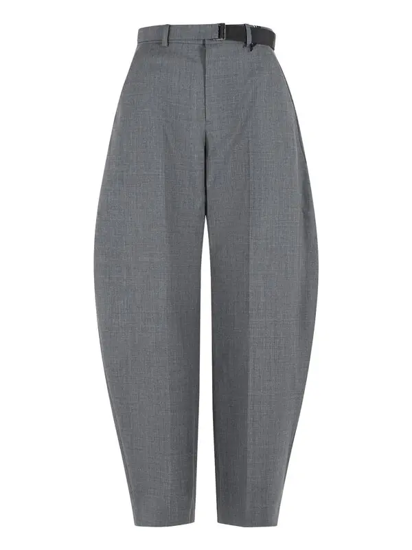 Sacai Grey Wool Trousers - Gray