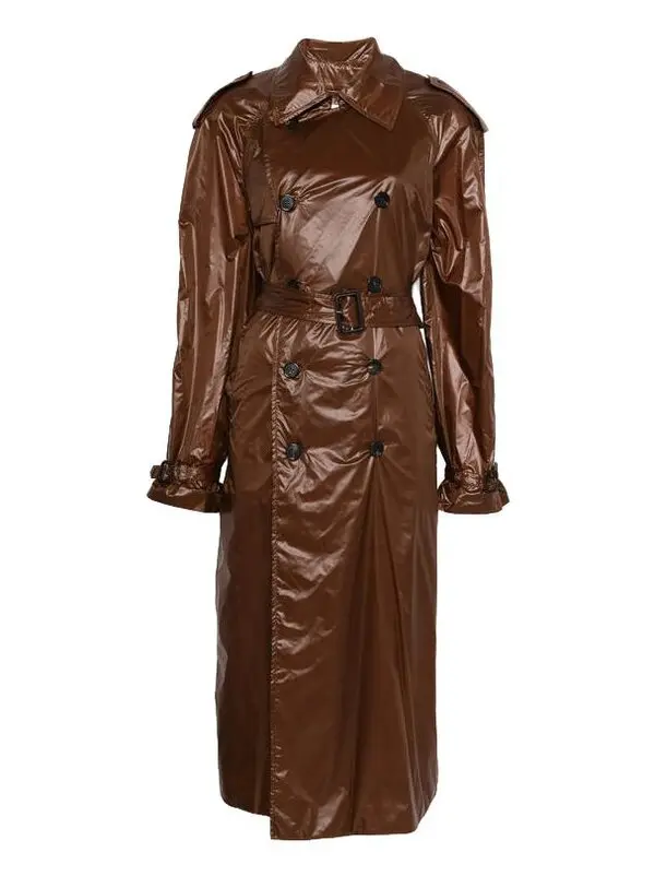 Saint Laurent Double-breasted Trench Coat - Brown