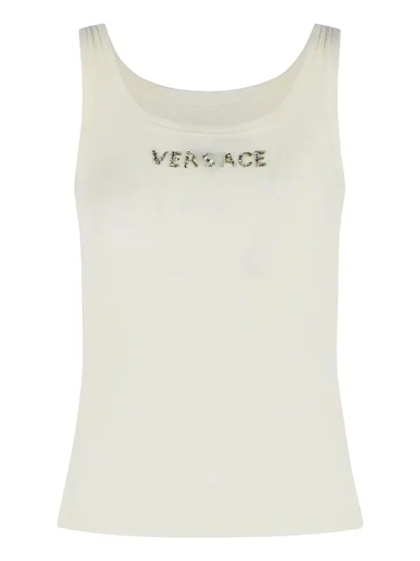 Versace Virgin Wool Tank Top - Cream