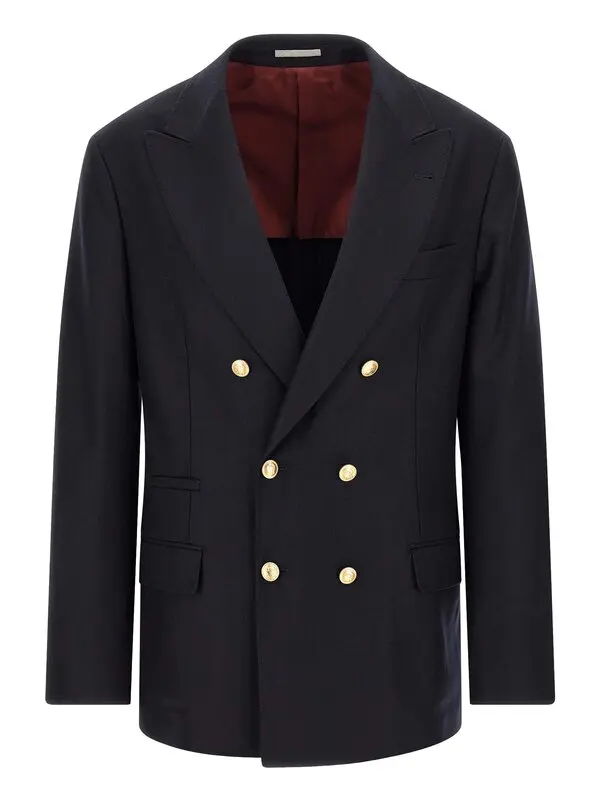 Brunello Cucinelli Double-breasted Blazer - Blue