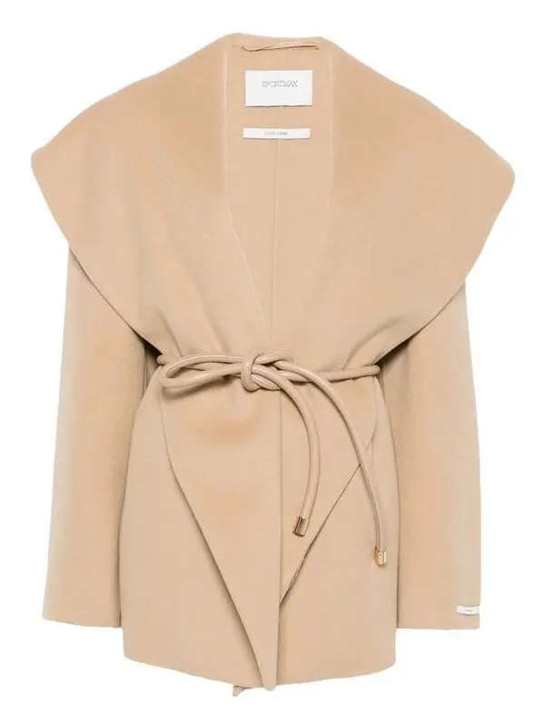 Sportmax Oversized Wool Coat - Cream