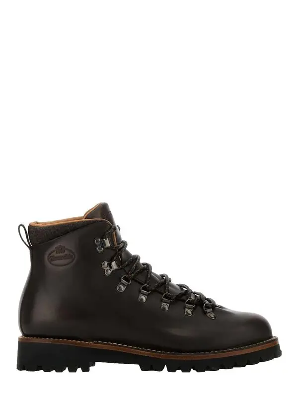 Church's Dark Leather Lace-up High Top Boots - Brown