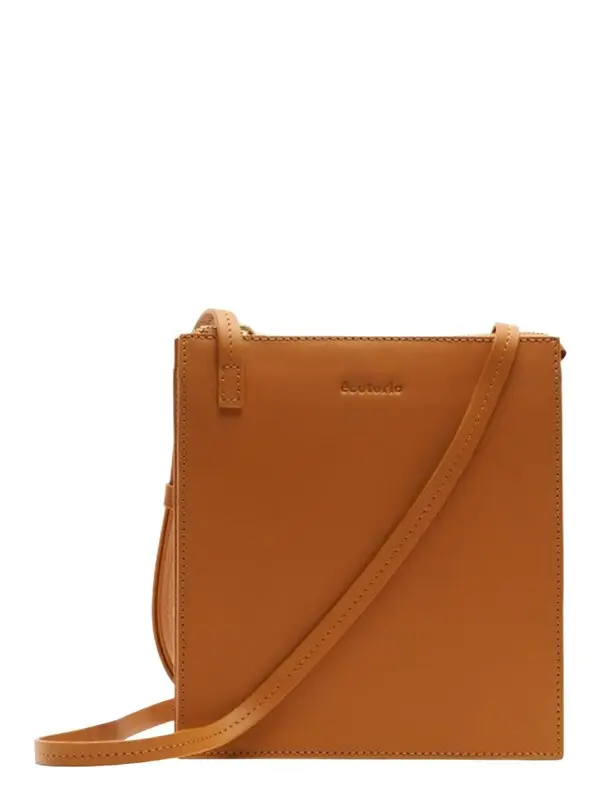 ÉCOTORIE Polly Caramel Calf Leather Shoulder Bag - Orange