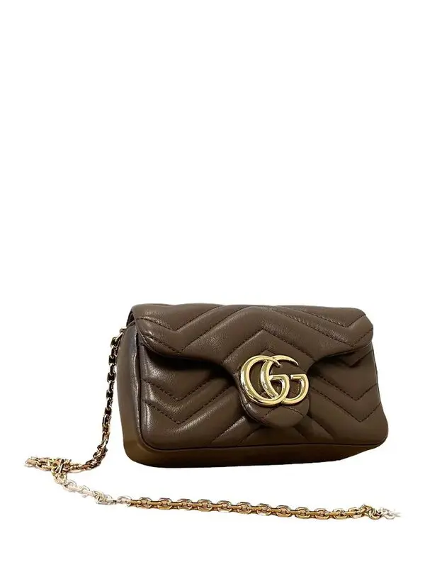 Gucci Matelassé Shoulder Bag - Brown