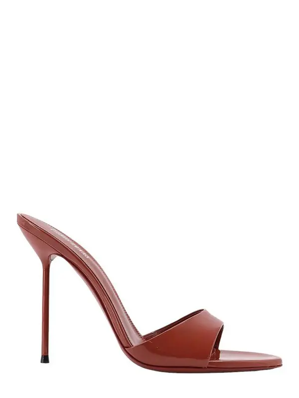 Paris Texas Stiletto Heel Open Toe Slip-on Sandals - Brown