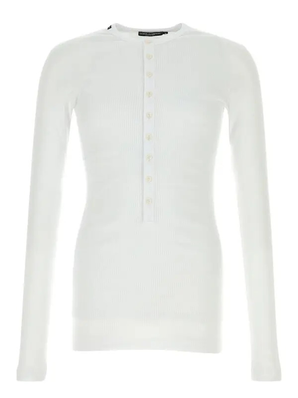 Dolce & Gabbana Stretch Cotton T-shirt - White