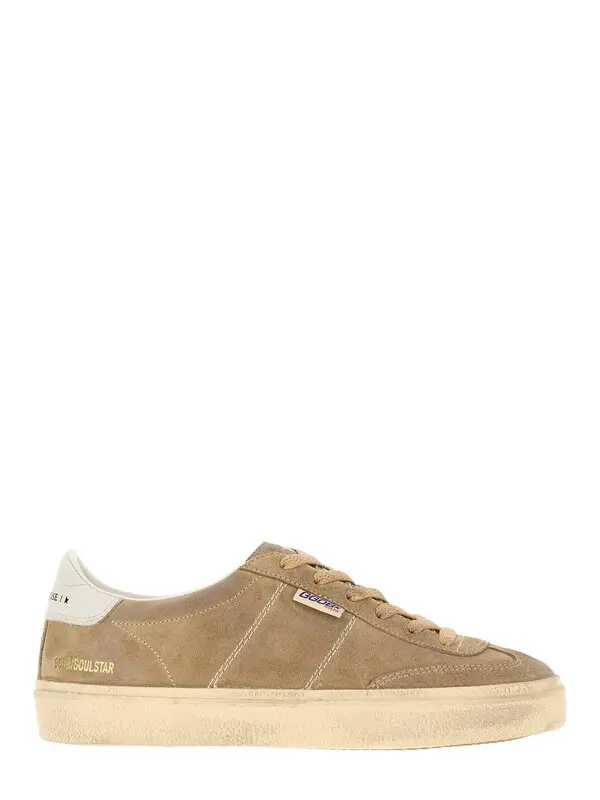 GOLDEN GOOSE Cappuccino Suede Soul Star Sneakers - Light Brown