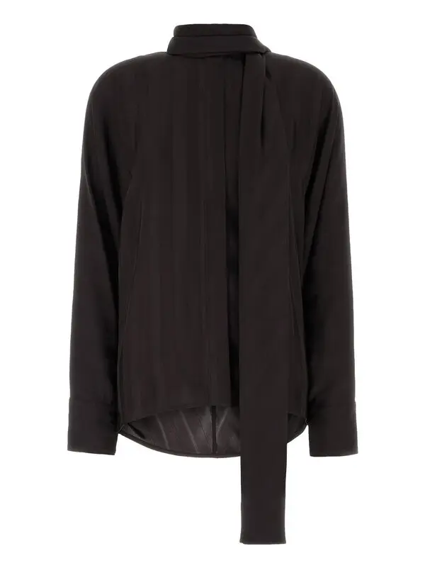 Sportmax Viscose Shirt With Striped Embroidery - Brown