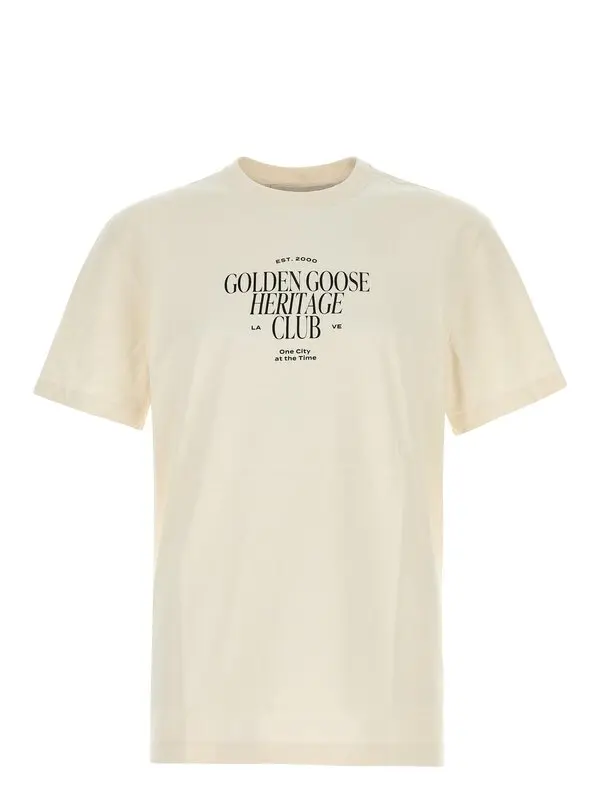 GOLDEN GOOSE Ivory Cotton T-shirt - White