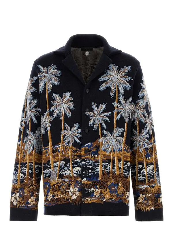 Alanui Embroidered Wool Blend Cardigan - White