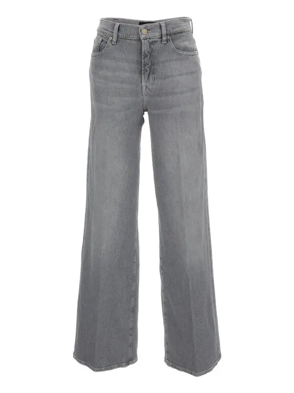 7 For All Mankind Luxe Vintage Wide Leg Jeans - Grey