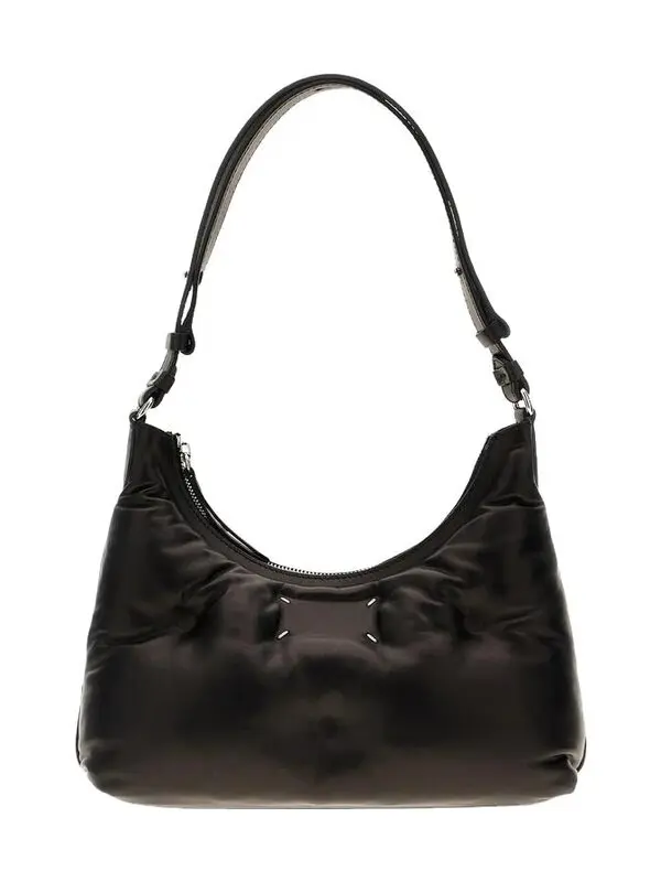 MAISON MARGIELA Lambskin Matelassé Shoulder Bag - Black