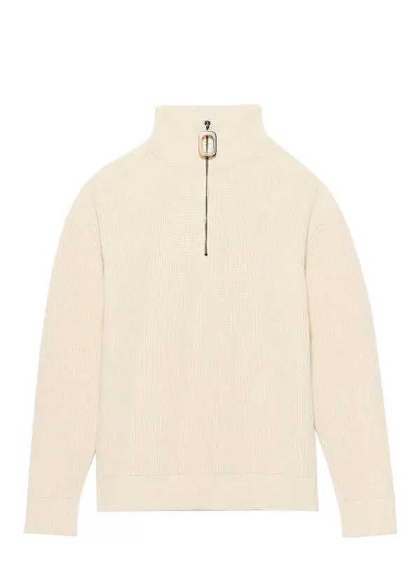 JW Anderson Half-zip Wool And Cotton Blend Jumper - Multicolor