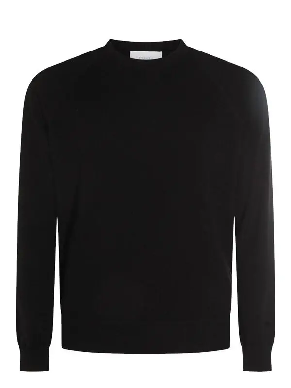 Malo Cashmere Crew Neck Raglan Sleeve Sweatshirt - Black